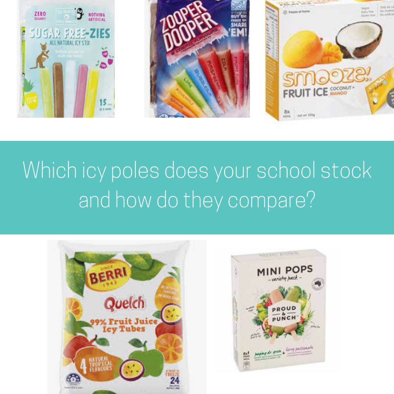Which icy poles does your school stock and how do they compare ...